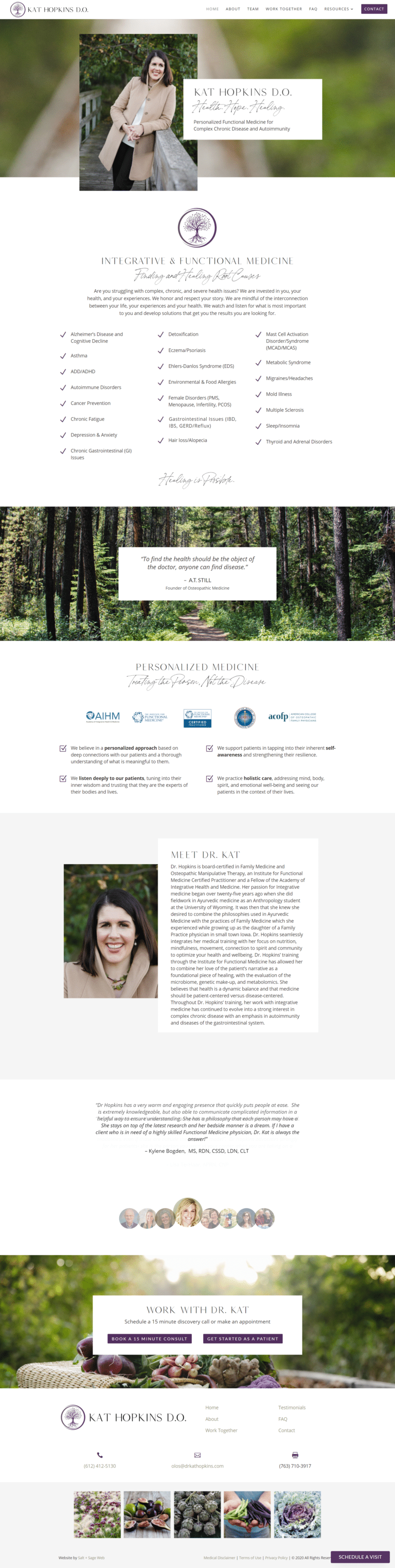 Dr. Kat Hopkins | Custom Website Design | Salt + Sage Web Studio ...