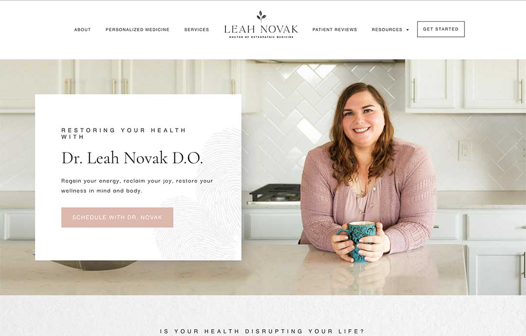 Functional Medicine + Nutritionist Website Design | Salt + Sage Web ...